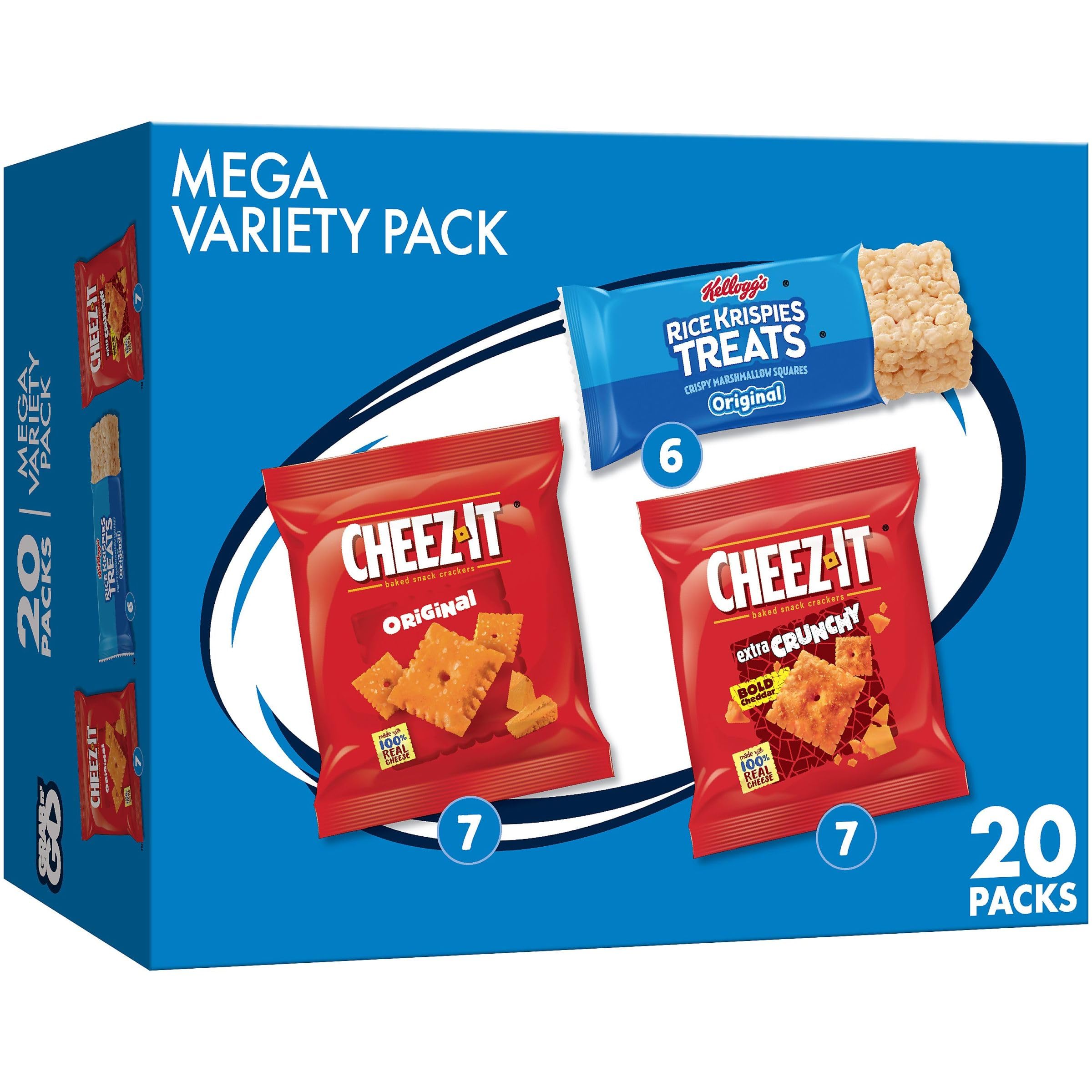 Kellogg's Cheez-It & Rice Krispies Treats, Lunch Snacks, Mega Variety ...