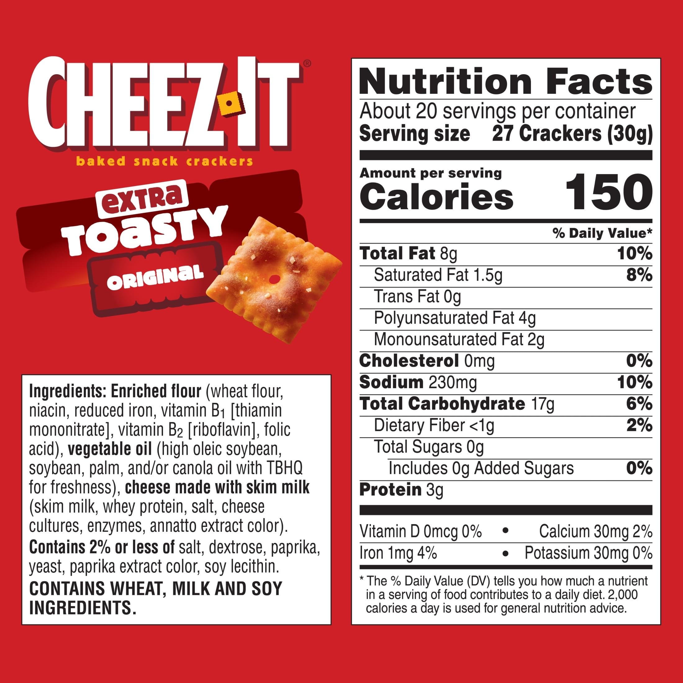 Cheez-It Cheese Crackers, Baked Snack Crackers, Lunch Snacks, Family ...
